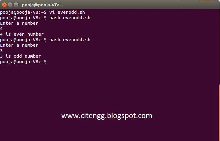 Shell Program Check Whether The Given Number Is Even Or Odd Computer And Information