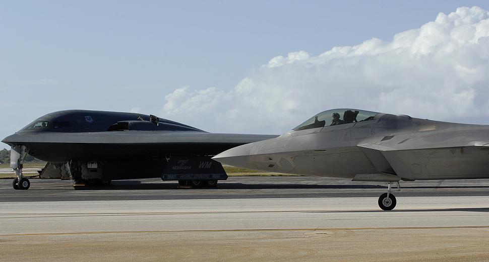 US stealth jets train for high-end combat in the Pacific