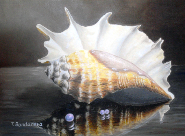 Joyful Art: Shell with Pearls