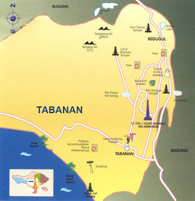 DUNIA Bali - Information About Bali Island: Map of Tabanan City