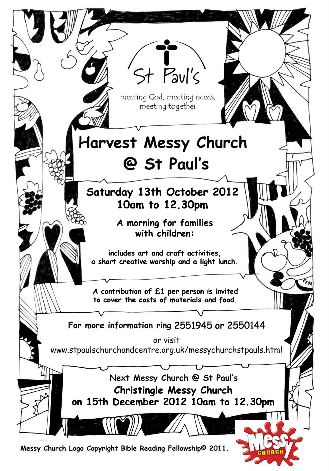 Messy Church St Pauls: Invitation to Harvest Messy Church