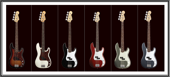Guitars blog: 6 Color Fender American Standard Precision Bass