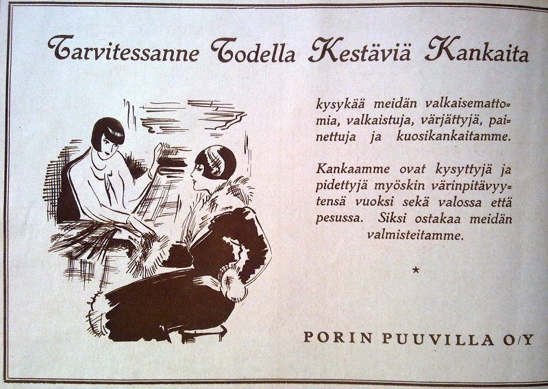 VALKOINEN LEINIKKI: Vanhoja mainoksia