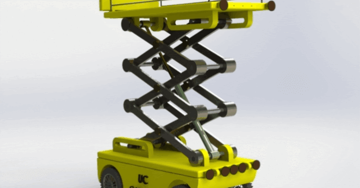 Scissor Lift - SolidWorks motion analysis with event based motion ...