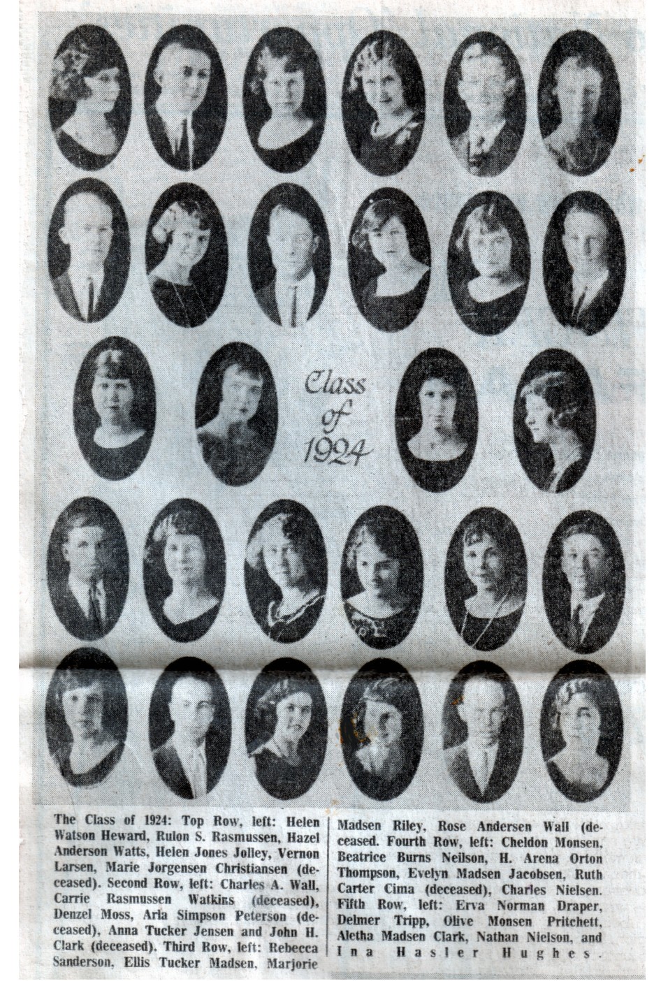 Hamilton...... and some North Sanpete: North Sanpete Class of 1924 ...