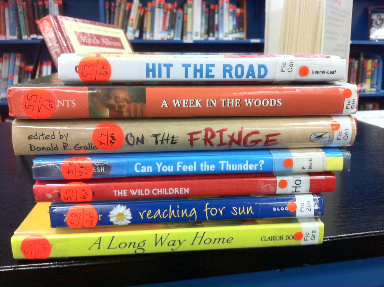 mt zion jr high library: Book Spine Poetry