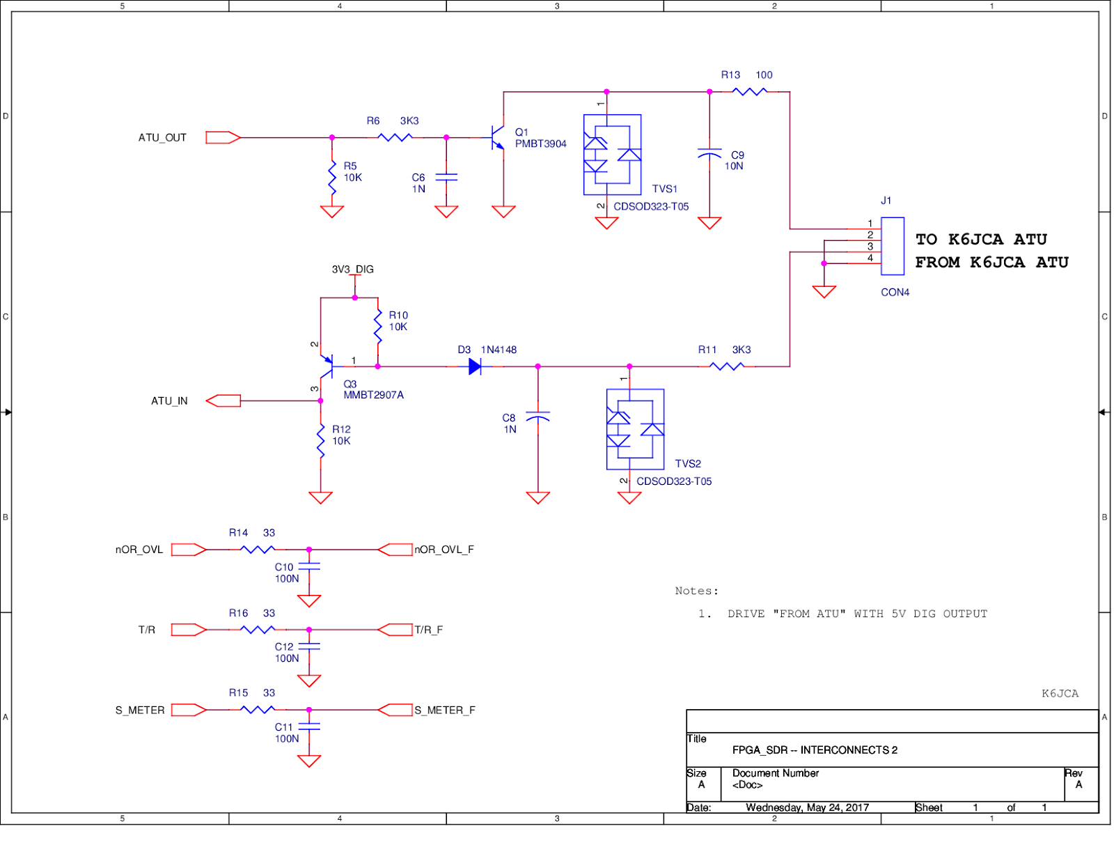 K6JCA: An FPGA SDR HF Transceiver, Part 6 -- Schematics, Main Board