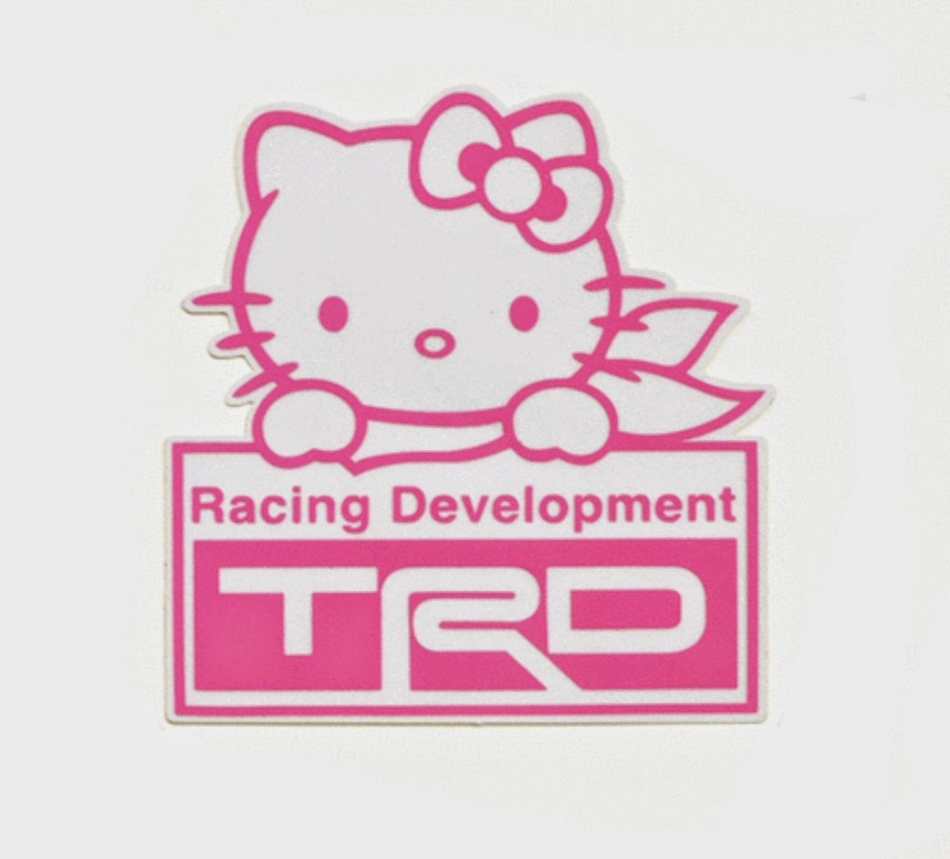 Sticker "TRD Hello Kitty" Toyota Racing Development - Teman Promosi Digital