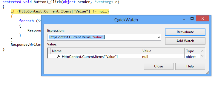 DOT NET : HttpContext.Current.Items & HttpContext.Current.Sessions