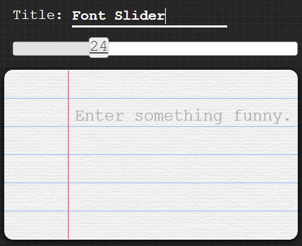 Notepad Editor With Jquery Ui Font Slider - jQuery 2 DotNet