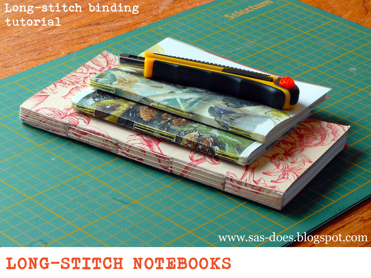 Long-stitch binding tutorial - part 2 | SAS does ...: Long-stitch ...