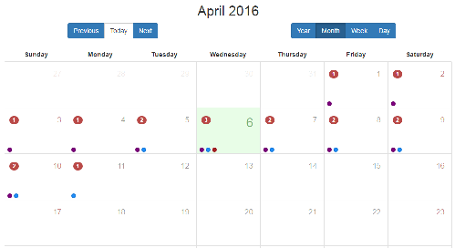 Angular Bootstrap Calendar - Time Table