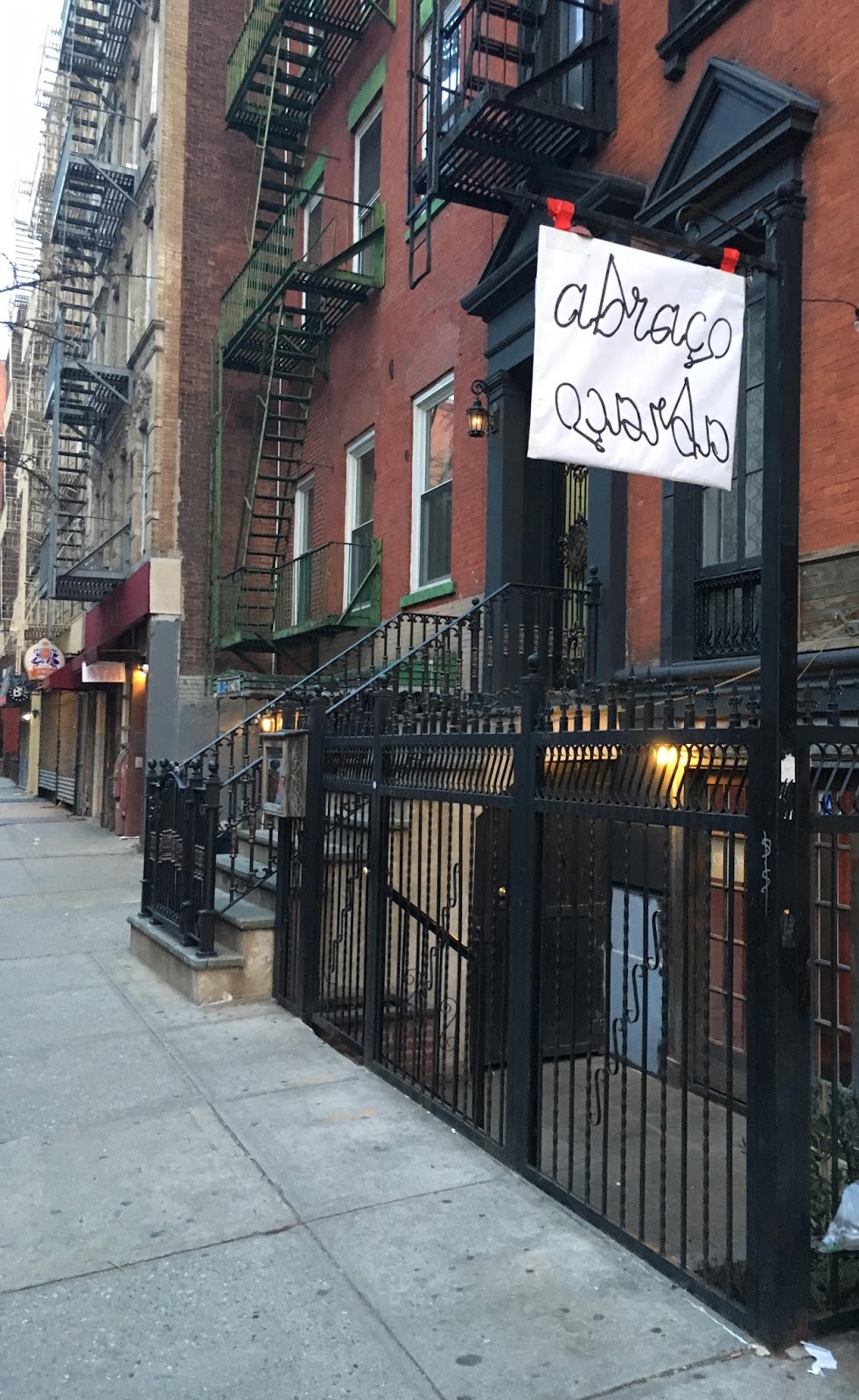 EV Grieve: Some temporary signage for Abraco on 7th Street