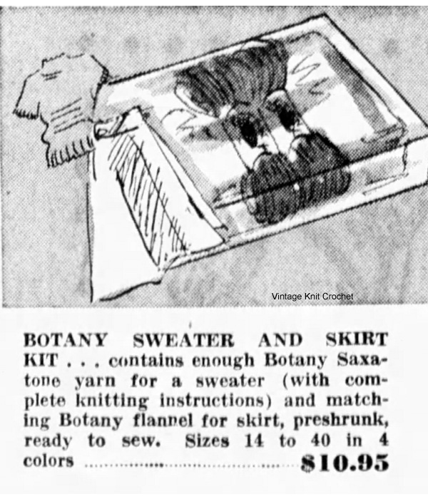 Vintage Knit Crochet - Bits of History: Botany Saxatones Yarn, Art. 251