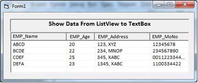 Show ListView Data in TextBox or Get Listview Selected Items in VB6.0 ...