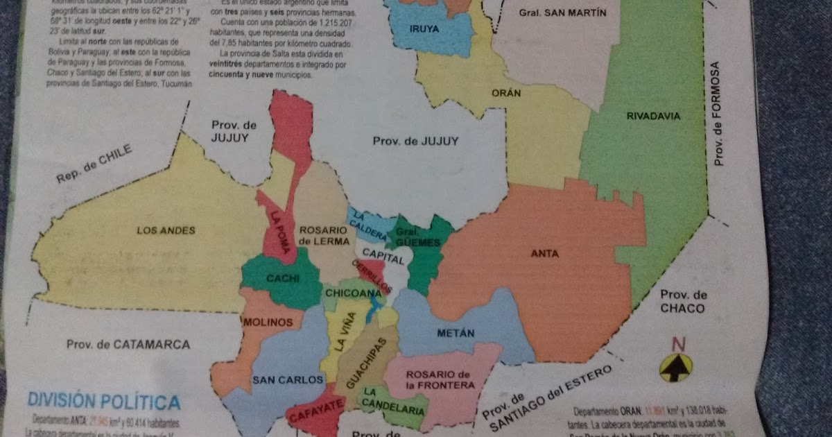 SALTA mi querida provincia: DIVISION POLITICA DE LA PROVINCIA