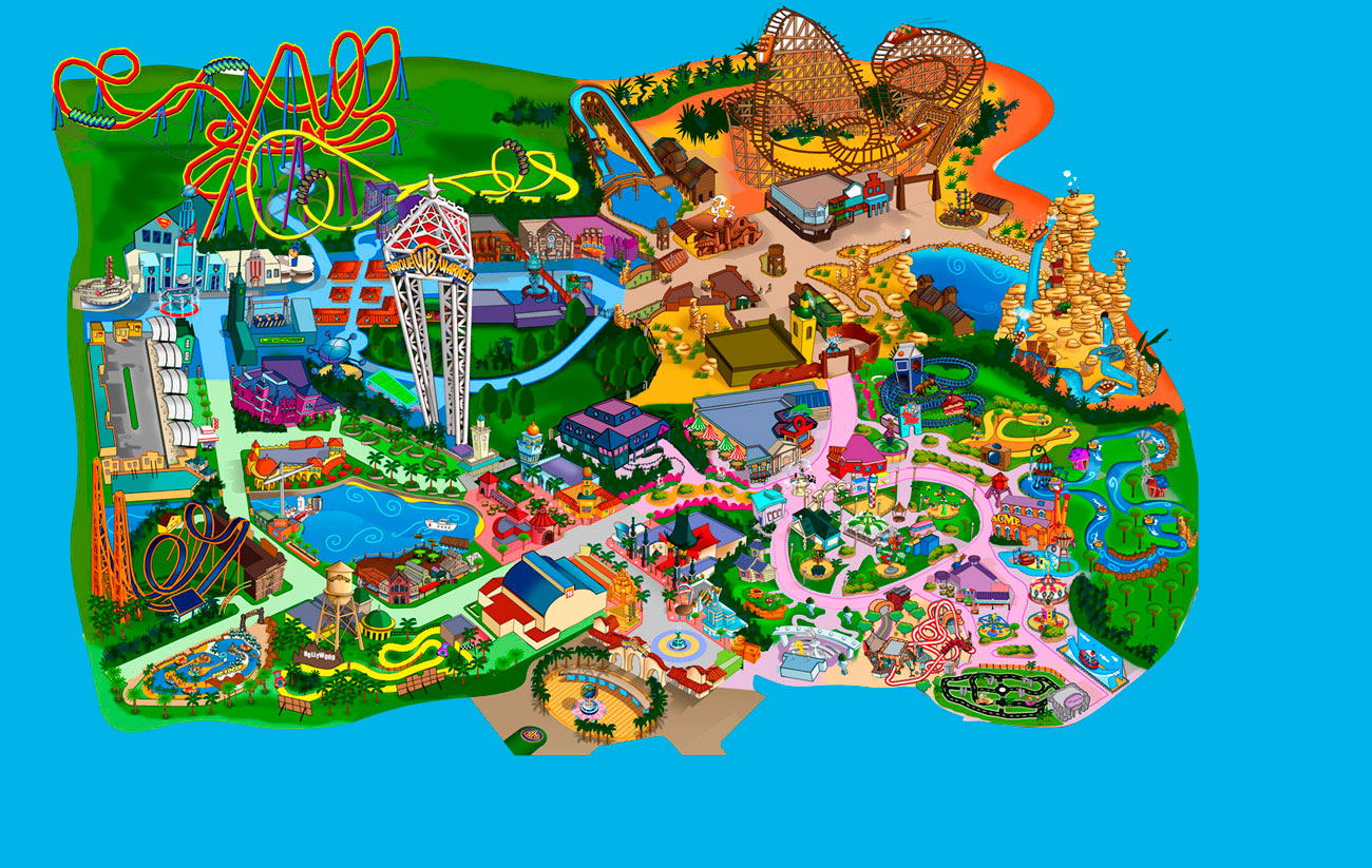 Warner bros movie world map - boutiquelknm
