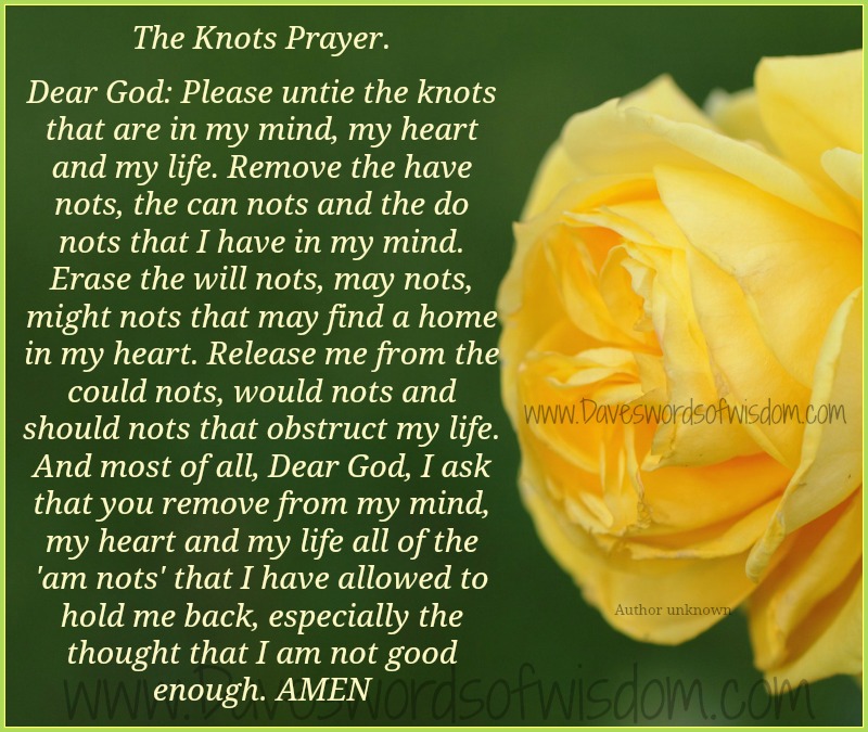 Daveswordsofwisdom.com: The Knots Prayer