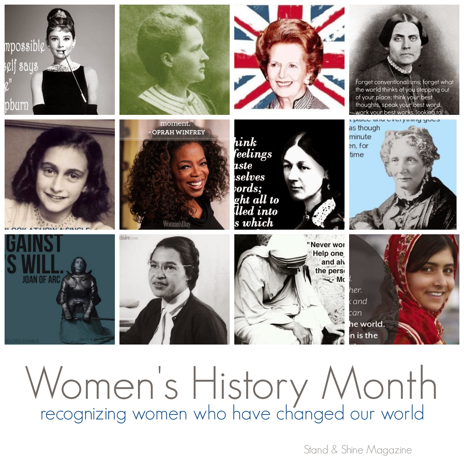 Stand & Shine Magazine: National Women's History Month