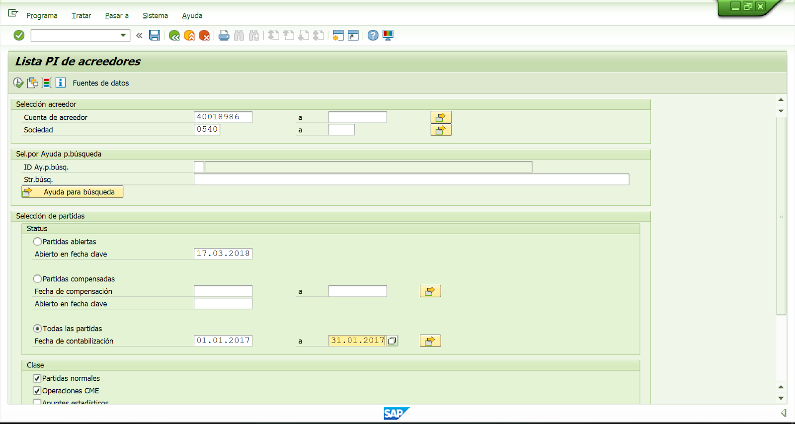 Grupo Meid Perú SAC: TRANSACCION FBL1N - SAP