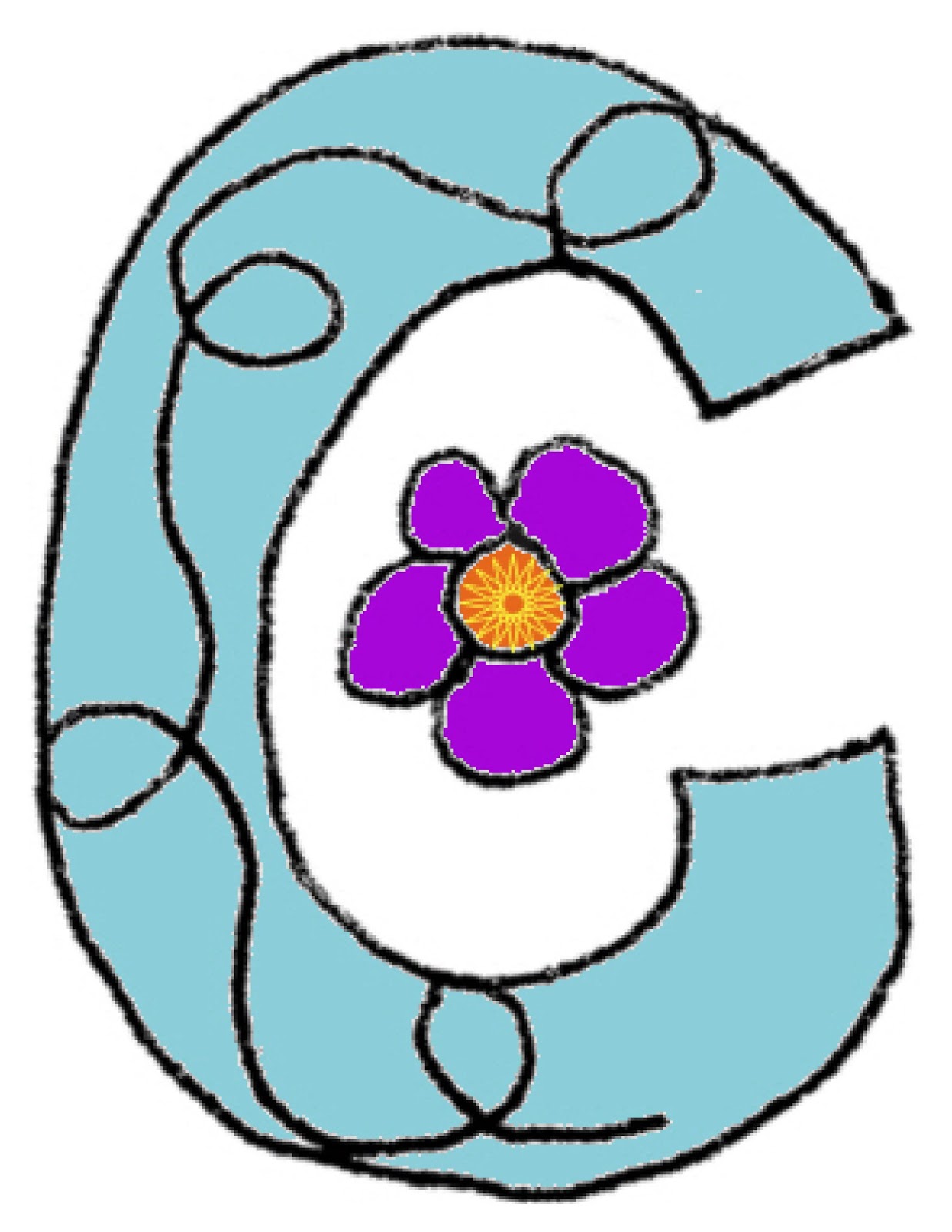 Home Drawn Spring Alphabet