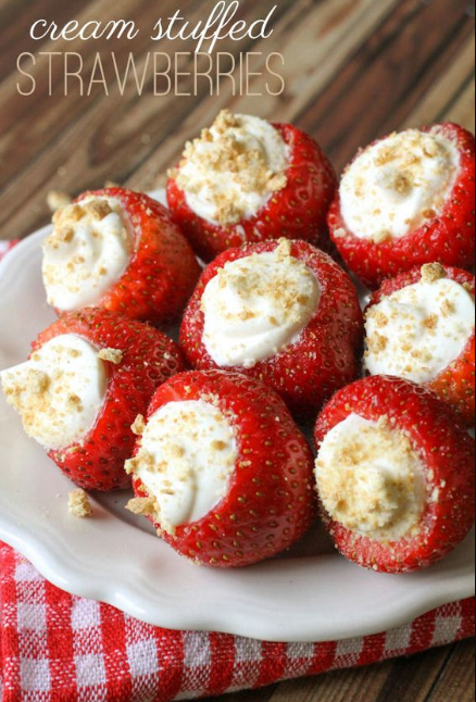 Cream Stuffed Strawberries - HealthyRecipesFlatley