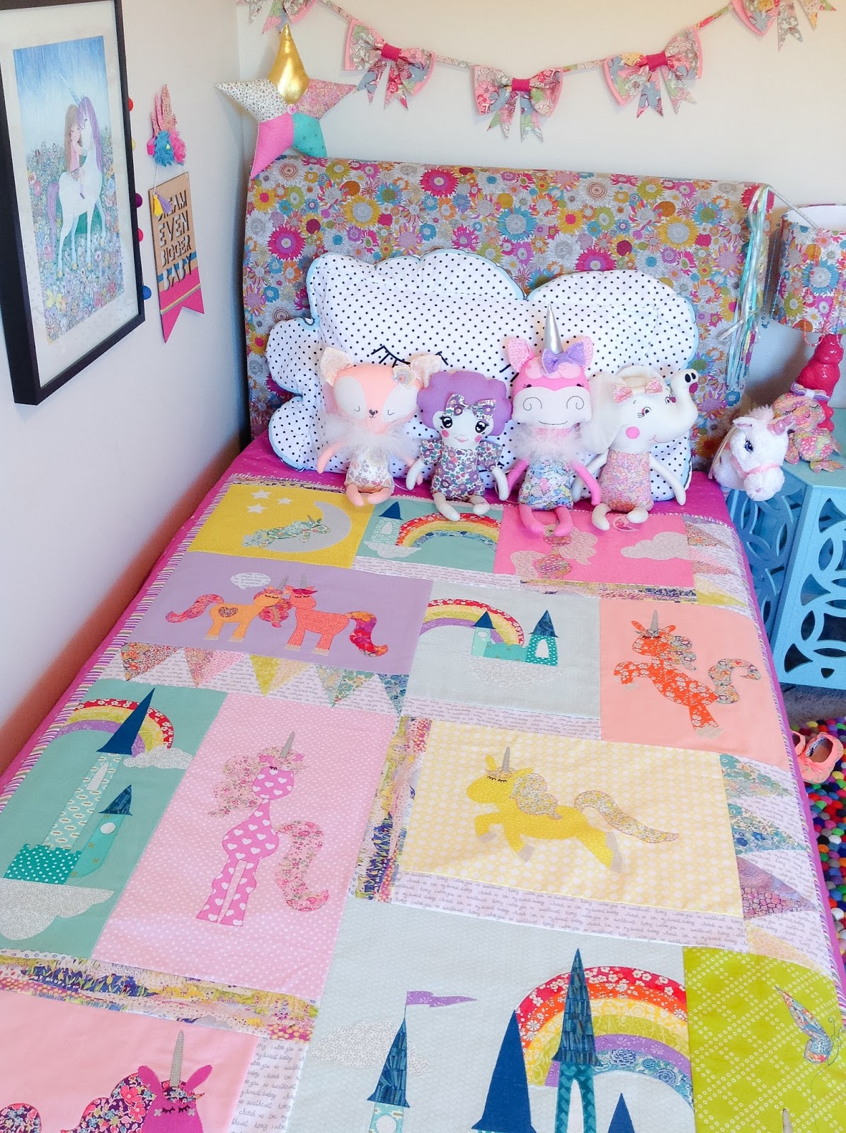 Rhapsody and Thread: Isla's Unicornia Quilt {Progress} || Pattern by ...