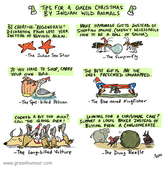 Green Humour: Tips for a Green Christmas by Indian Wild Animals