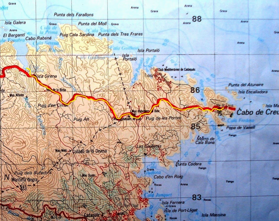 Montesymasdebucuesa: 34c-12. LA JUNQUERA-CABO DE CREUS. ETAPA 3 DE CALA ...