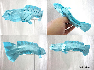 Wil Chua's Origami Page: Blue Cod / 蓝鳕鱼