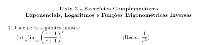 Licenciatura em Matemática: Exercício de Limite (limite fundamental ...
