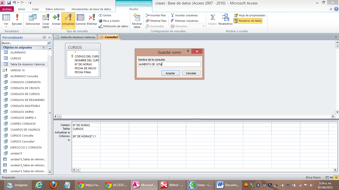FUNDAMENTOS DE BASE DATOS: UNIDAD 10 "CONSULTAS DE ACTUALIZACIÓN ...