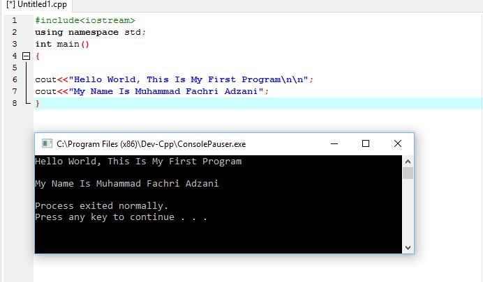 Tutorial Dasar C++ Untuk Pemula Dengan DEV C++