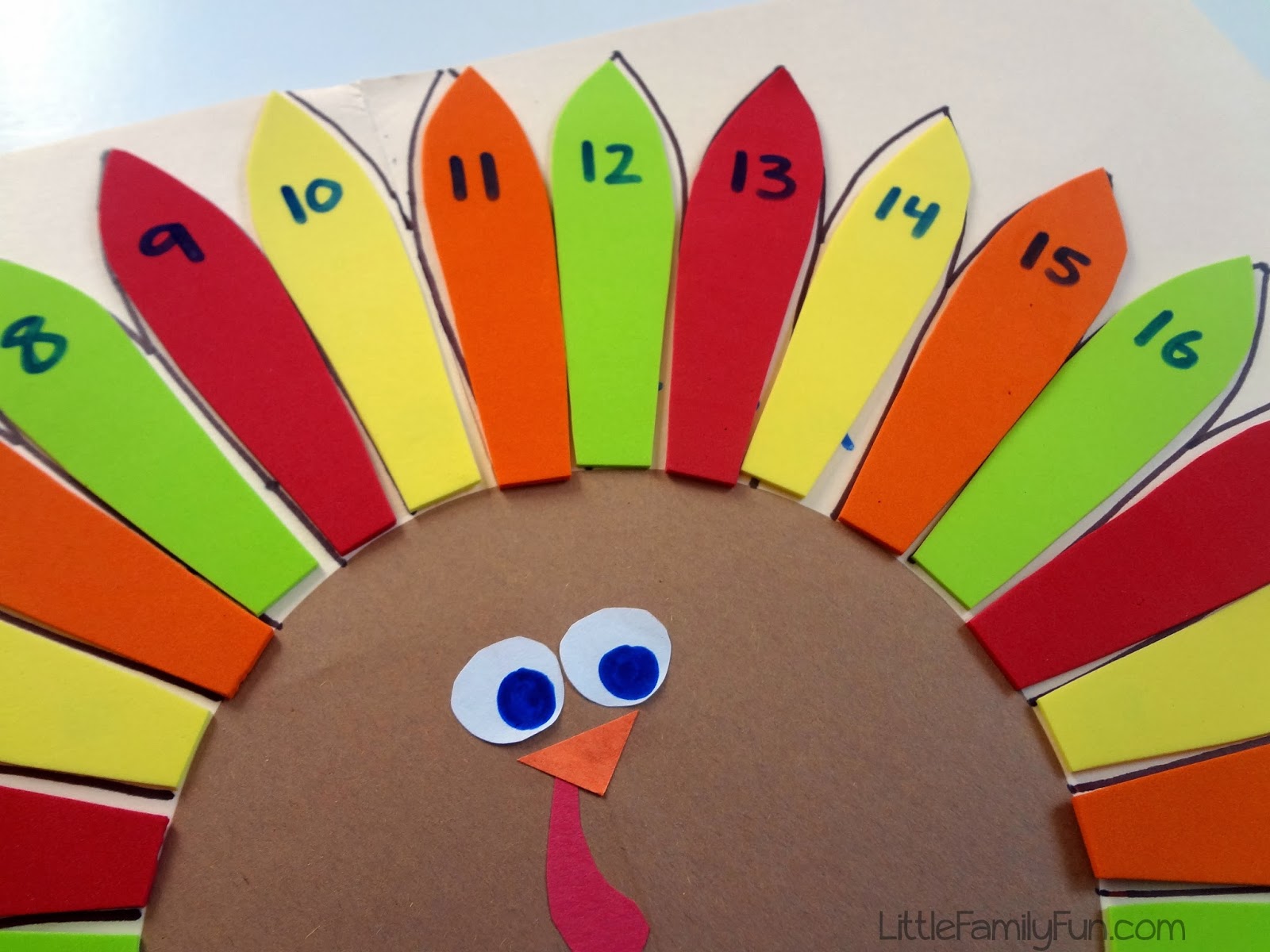 Little Family Fun: Counting Turkey Feathers