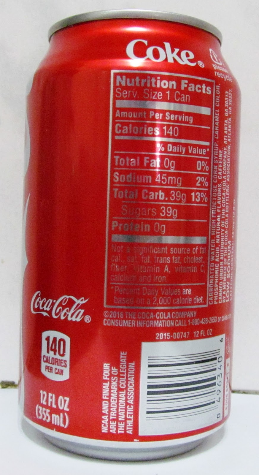 LATAS Y BOTELLAS COLECCIÓN: COCA COLA 355ML , ORIGEN USA 2016 , FINAL ...