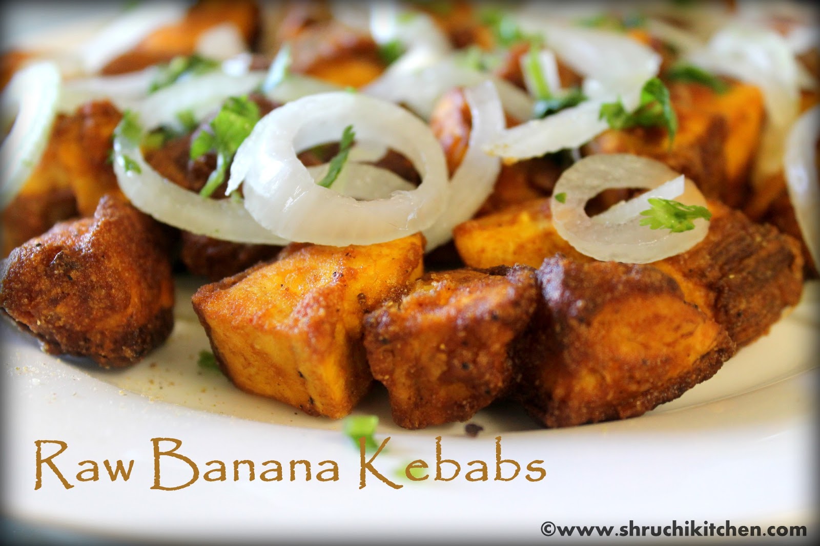 Shruchi Kitchen: Raw Banana Kebabs