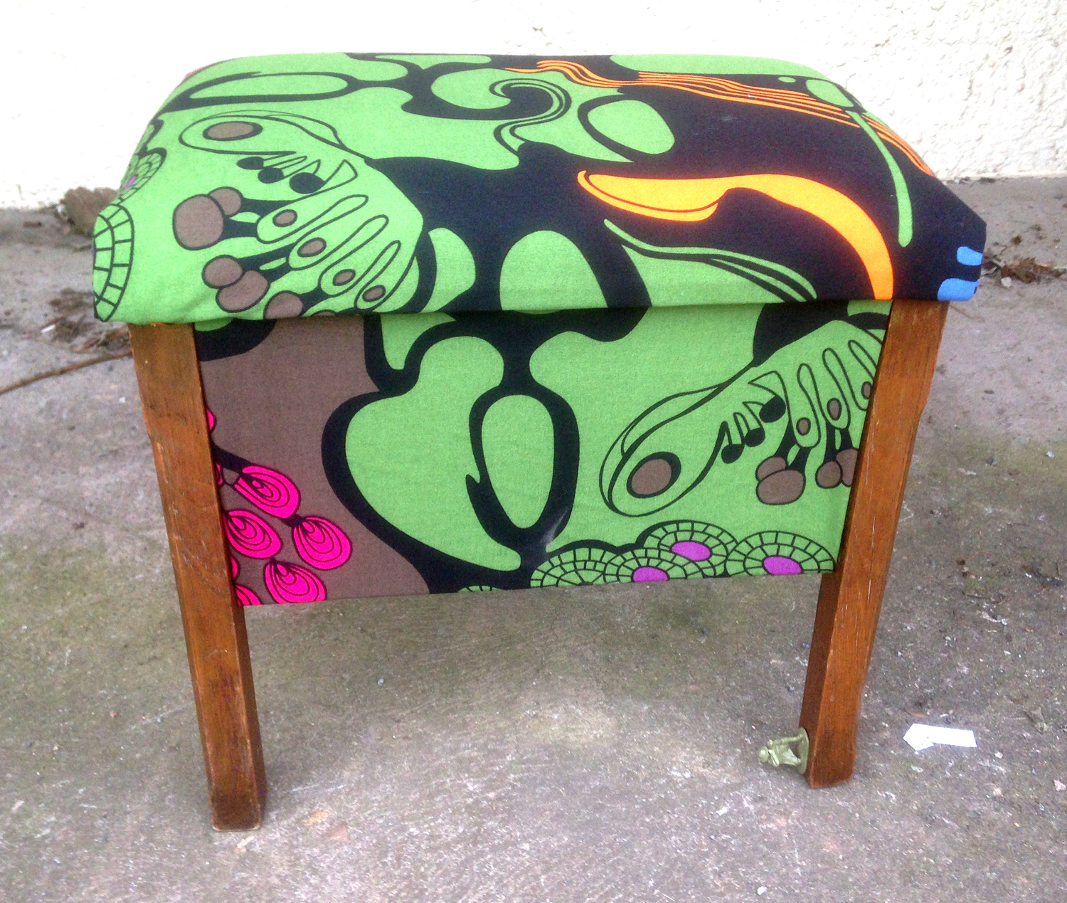 Mick Sheridan Upholstery: Bus Stop Stool at Neyland, Pembrokeshire.