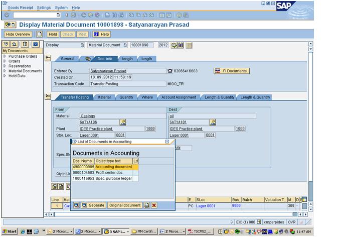 SAP MM : Transfer posting from material to material in SAP (Material ...