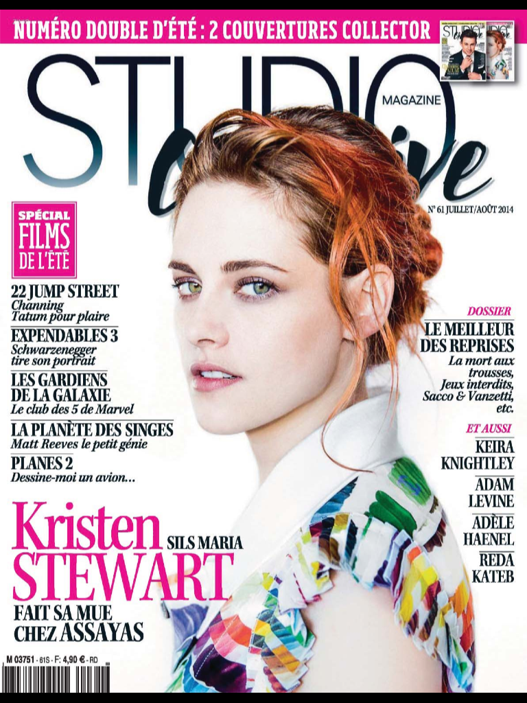 Team Kristen Site: Kristen on the cover of Studio Cine Live magazine ...