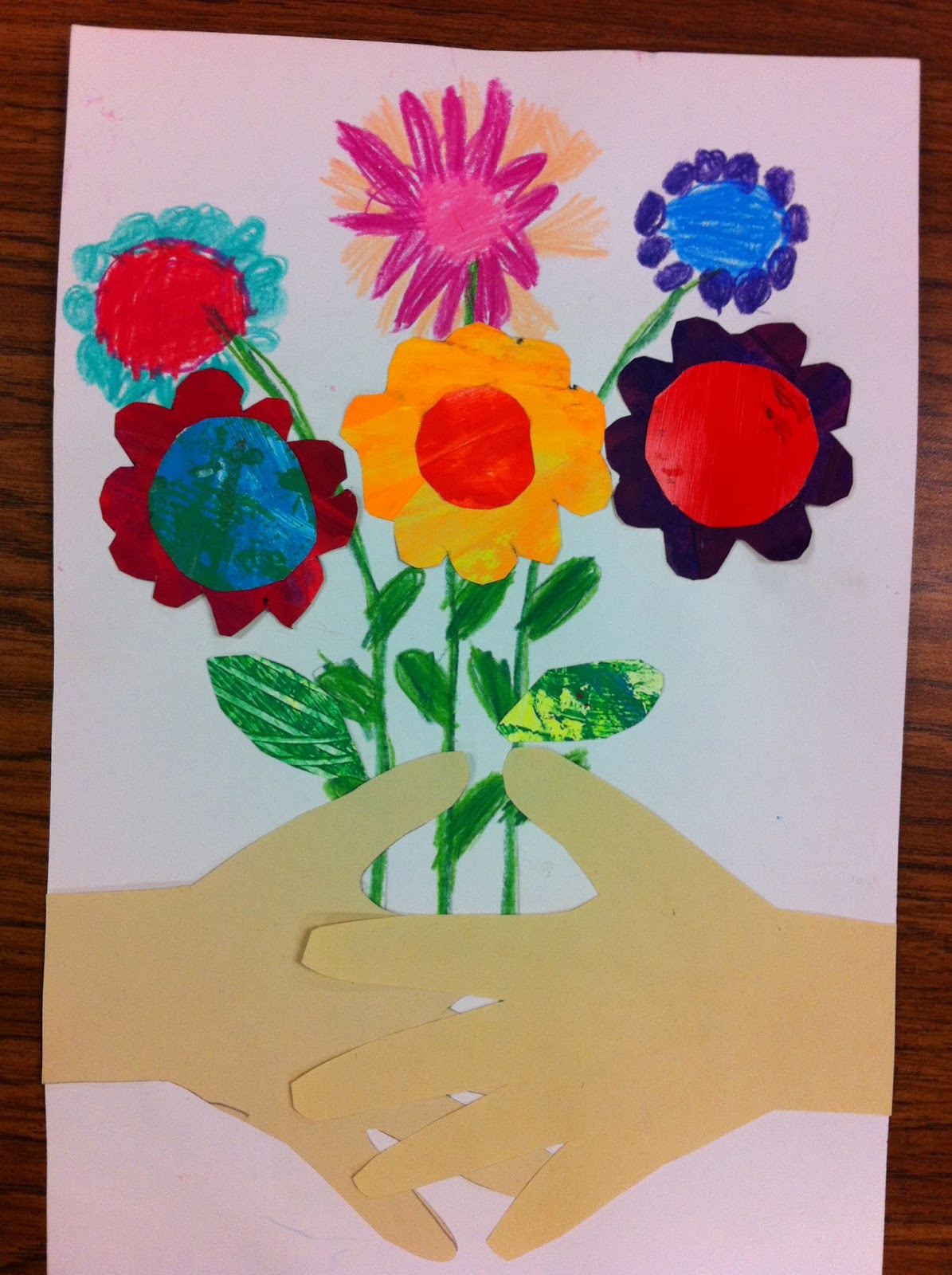 Drip, Drip, Splatter Splash: Picasso's Hands with Flowers Collage