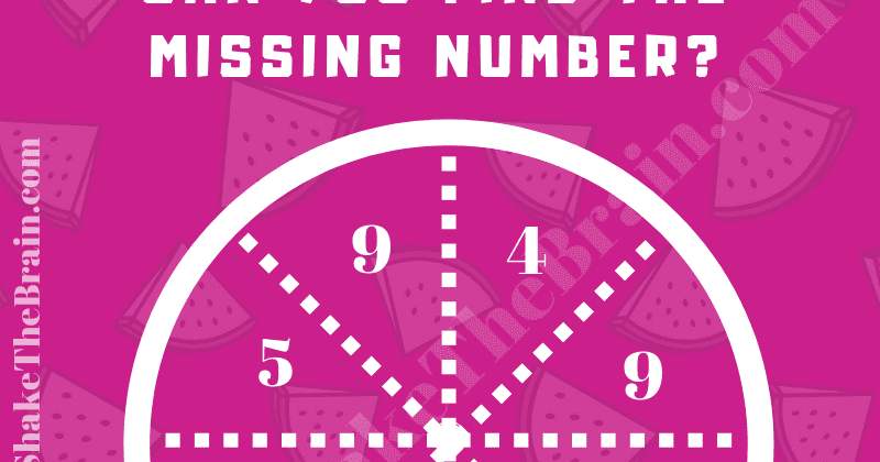 Picture Math Number Brain Teaser for Adults with an Answer