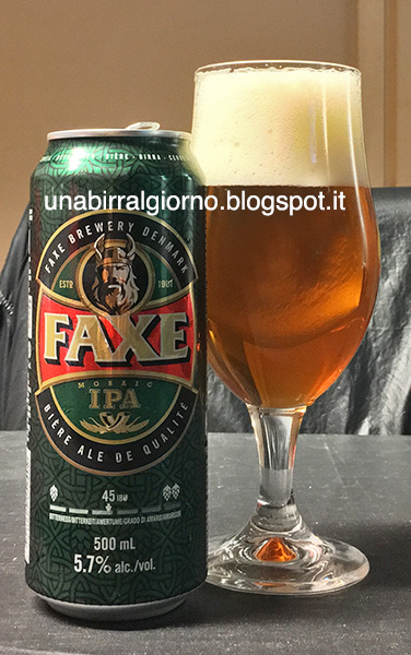 UNA BIRRA AL GIORNO: Faxe Mosaic IPA