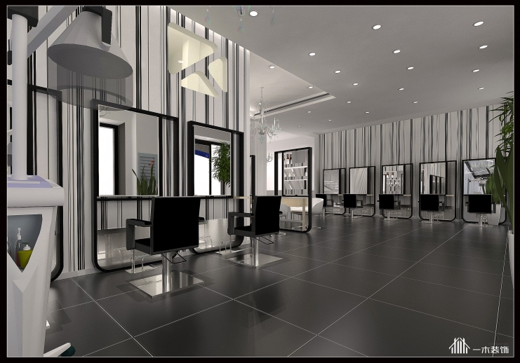 Hair Salon - File Skp ~ Library Architecture