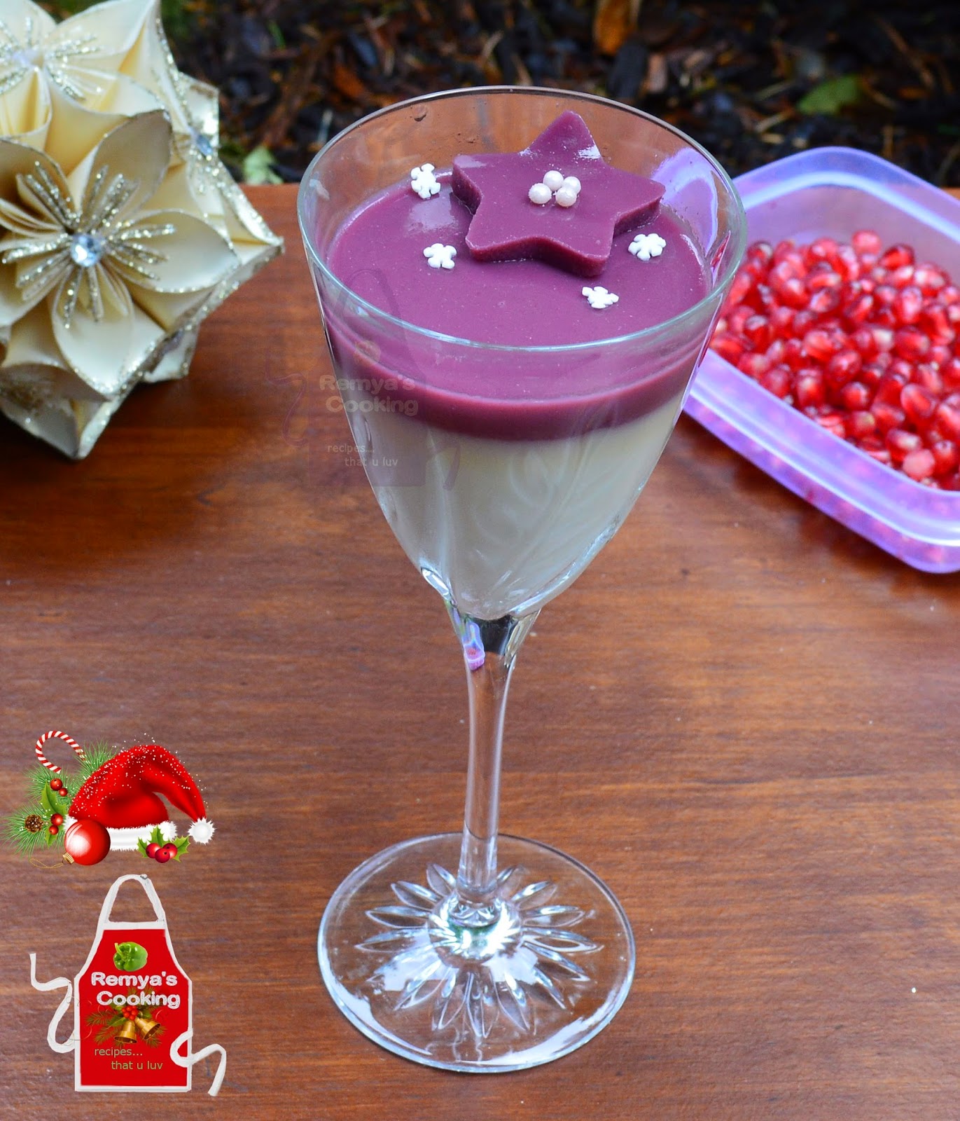 Remya's Baking : Vanilla Panna cotta with Pomegranate Jelly