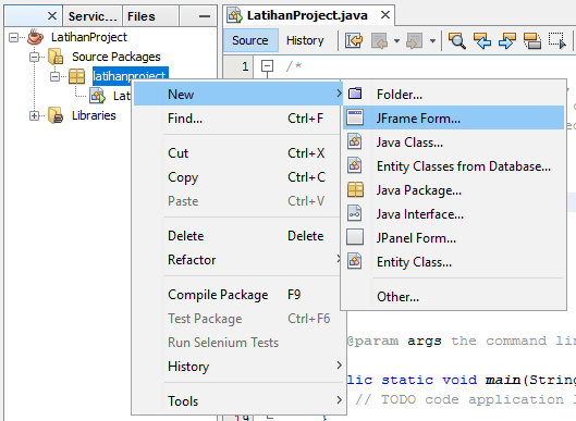 Membuat Project Dan Jframe Form Baru Di Netbeans Ide Darmamccartney