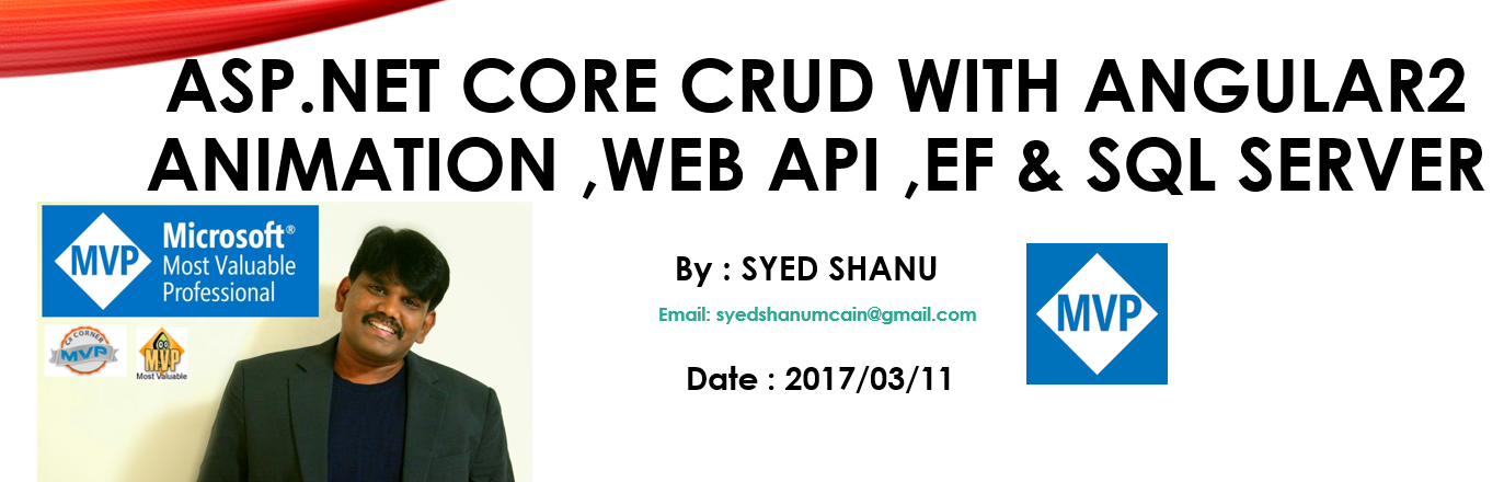 Shanu C# and YOU: ASP.NET Core,Angular2 CRUD with Animation using ...