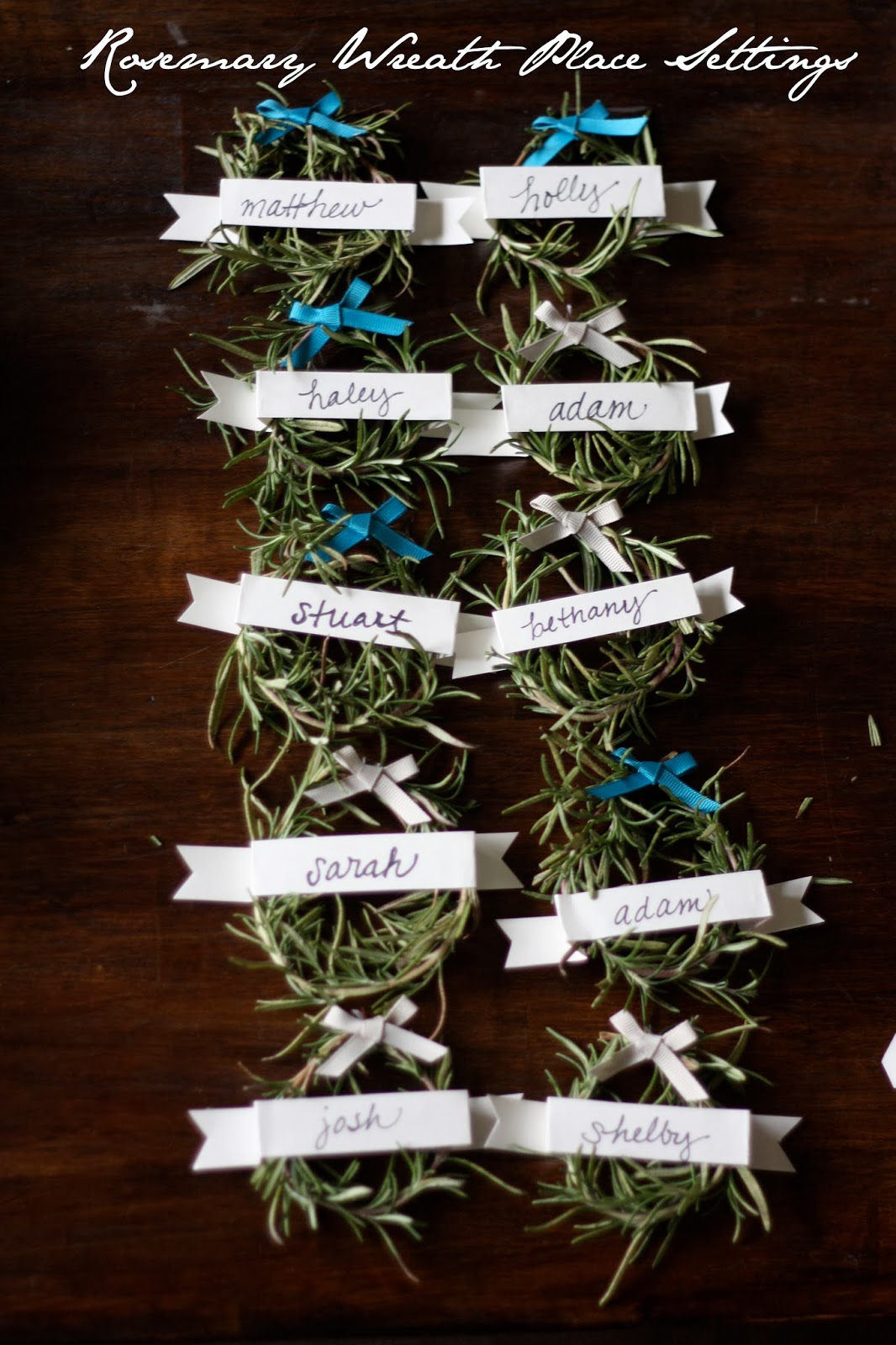 honeysuckle: Mini Rosemary Wreaths