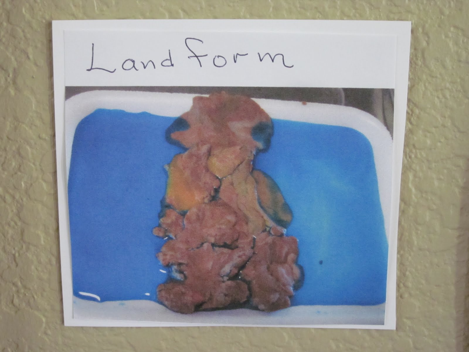 Kindergarten Homeschool Ideas: Land Form Craft Project