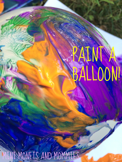 Mini Monets and Mommies: Kids' Balloon Paint Splatter Art Activity