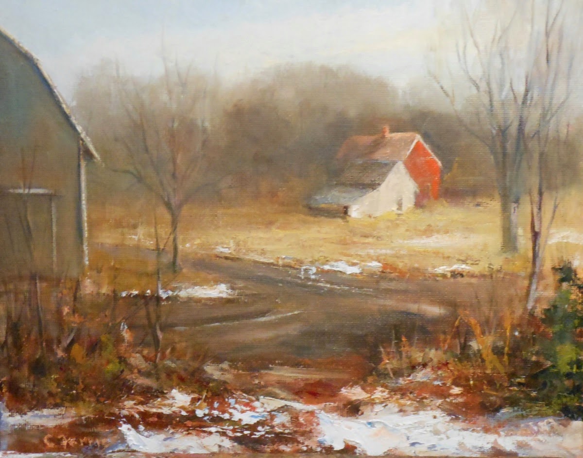 Celene Farris, A Maine Artist: Tom's House, 8x10, oil, SOLD